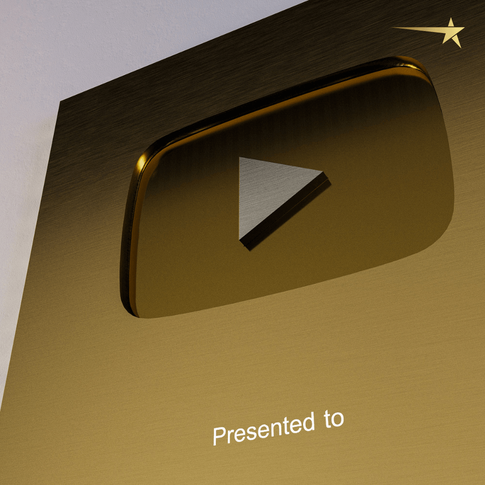 Trophée YouTube personnalisable – Awardly